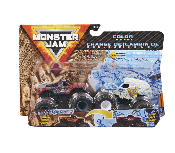 PACK MONSTER JAM COLOR CHANGE | NORTHERN NIGHTMARE AND YETI – IRION ...
