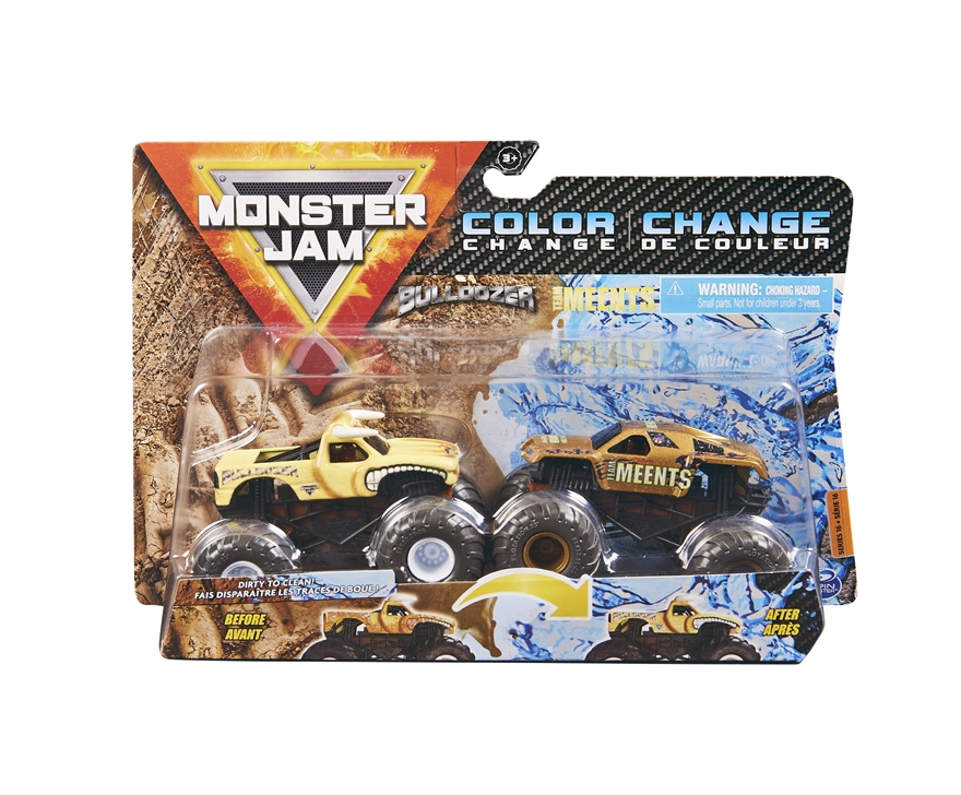 PACK MONSTER JAM COLOR CHANGE | SOLDIER BULLDOZER AND TEAM MEENTS ...
