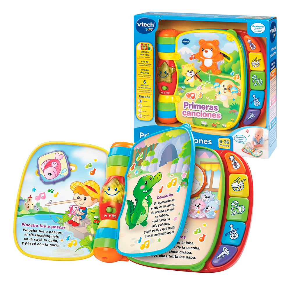 LIBRO DIDÁCTICO PRIMERAS CANCIONES - VTECH BABY – IRION Juguetería
