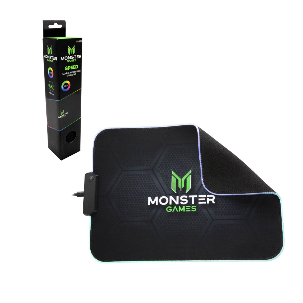 PAD MOUSE MONSTER RGB 35X25 – IRION Juguetería